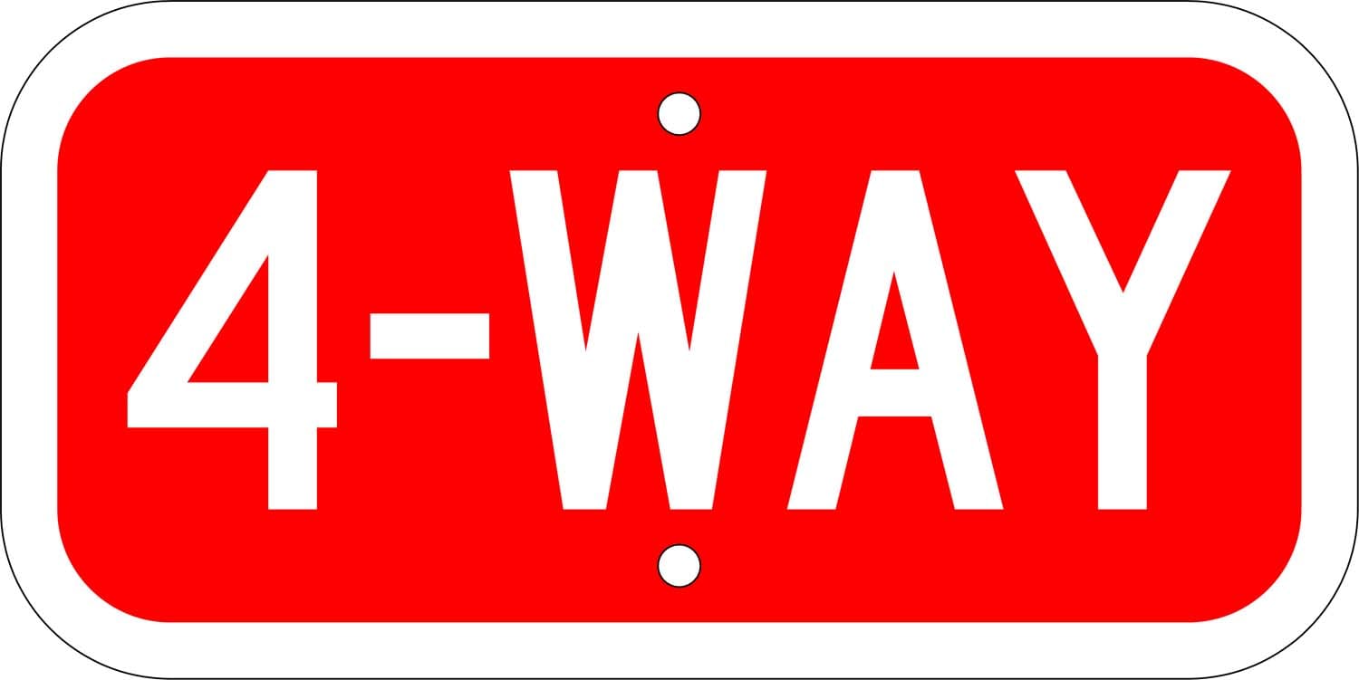 4 Way Sign (R1-3a) | Cheap Street Signs